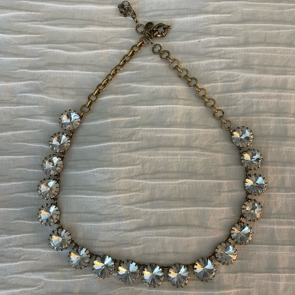 J. Crew | Jewelry | J Crew Necklace Gold With Costume Diamonds | Poshmark